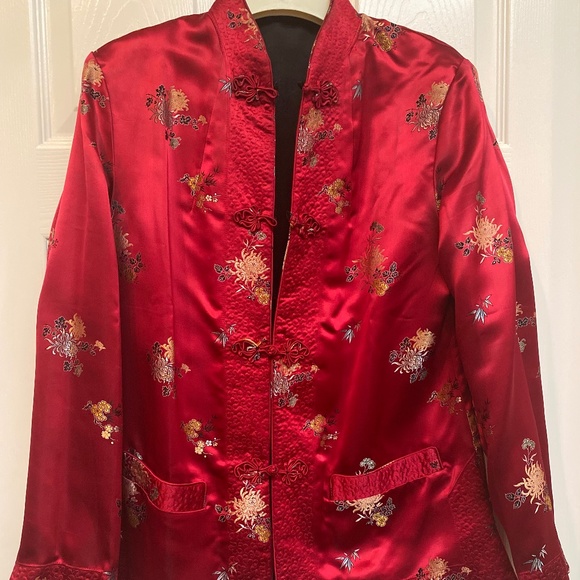 Jackets & Coats | Vintage Silk Reversible Mandarin Jacket | Poshmark